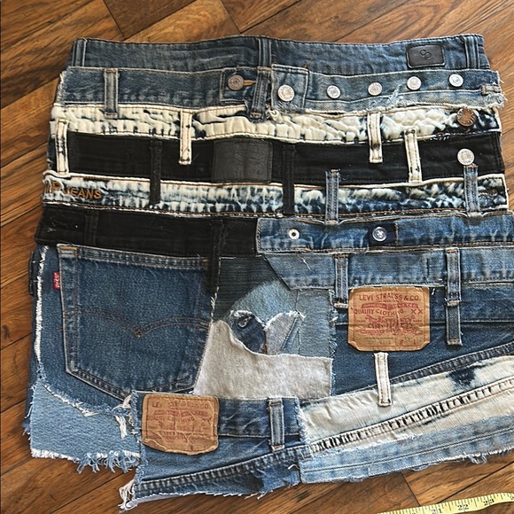 Skirts | Custom Denim Patchwork Skirt | Poshmark